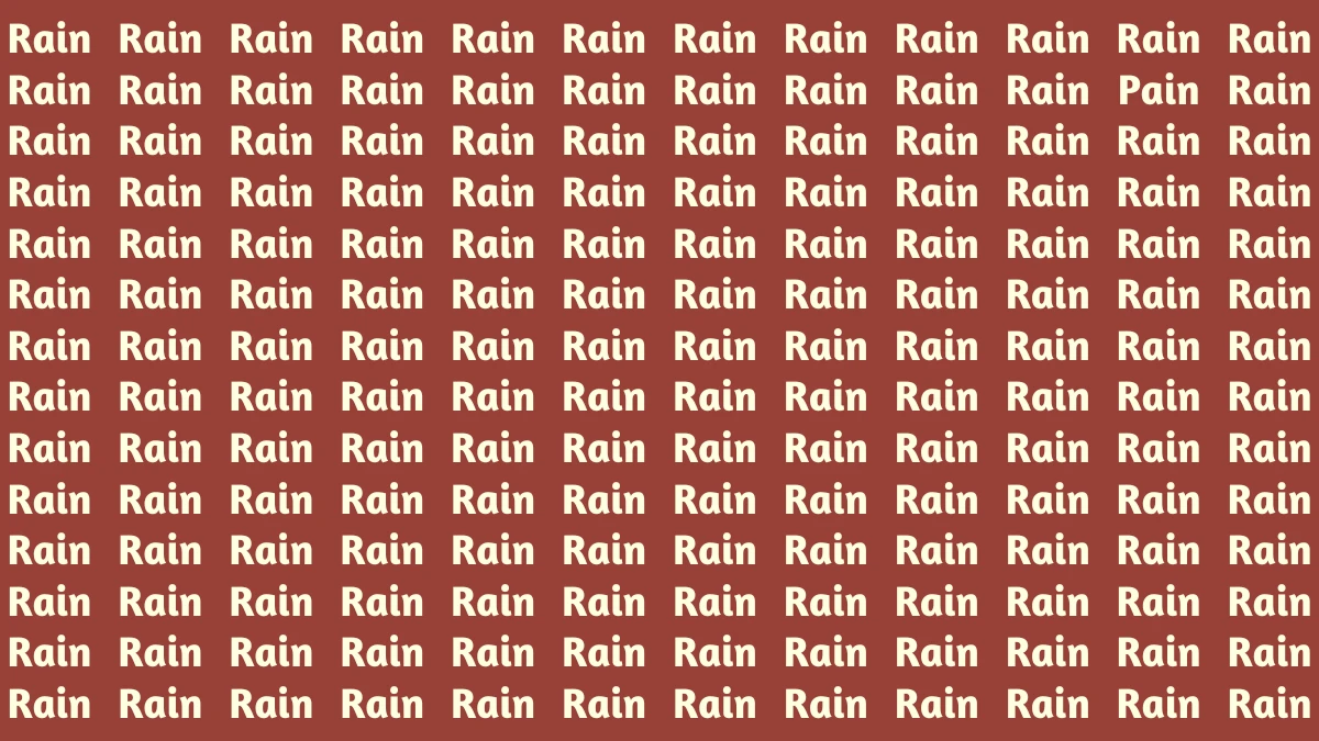 Optical Illusion Eye Test: If you have Hawk Eyes Find the Word Pain ...