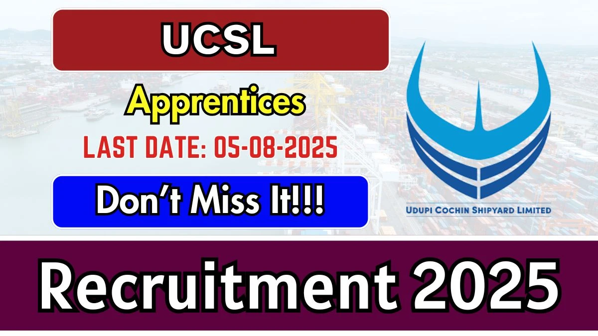 UCSL Apprentices Recruitment 2025 - Apply Online for 12 Posts