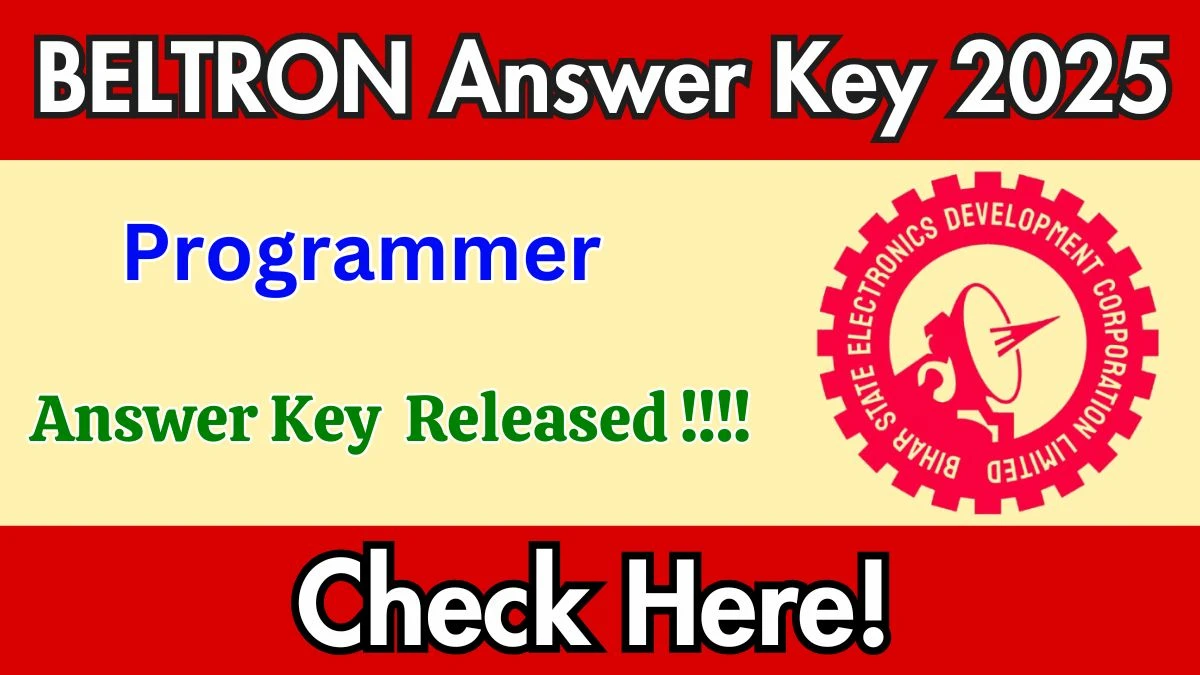 BELTRON Programmer Answer Key 2025 Released – Download at bsedc.bihar.gov.in