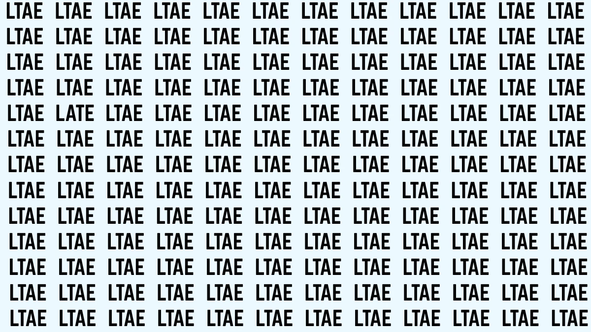 Optical Illusion Visual Test: Within 5 Seconds Spot The Word LATE among ...