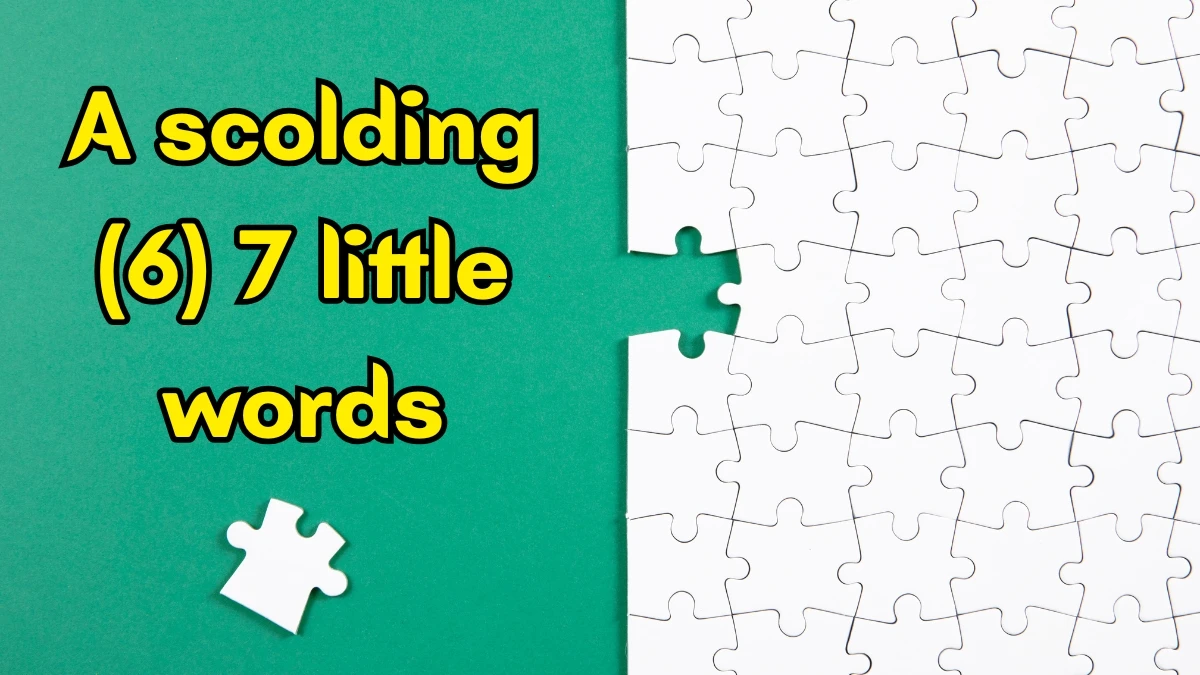 A scolding 7 Little Words 6 letters Answer