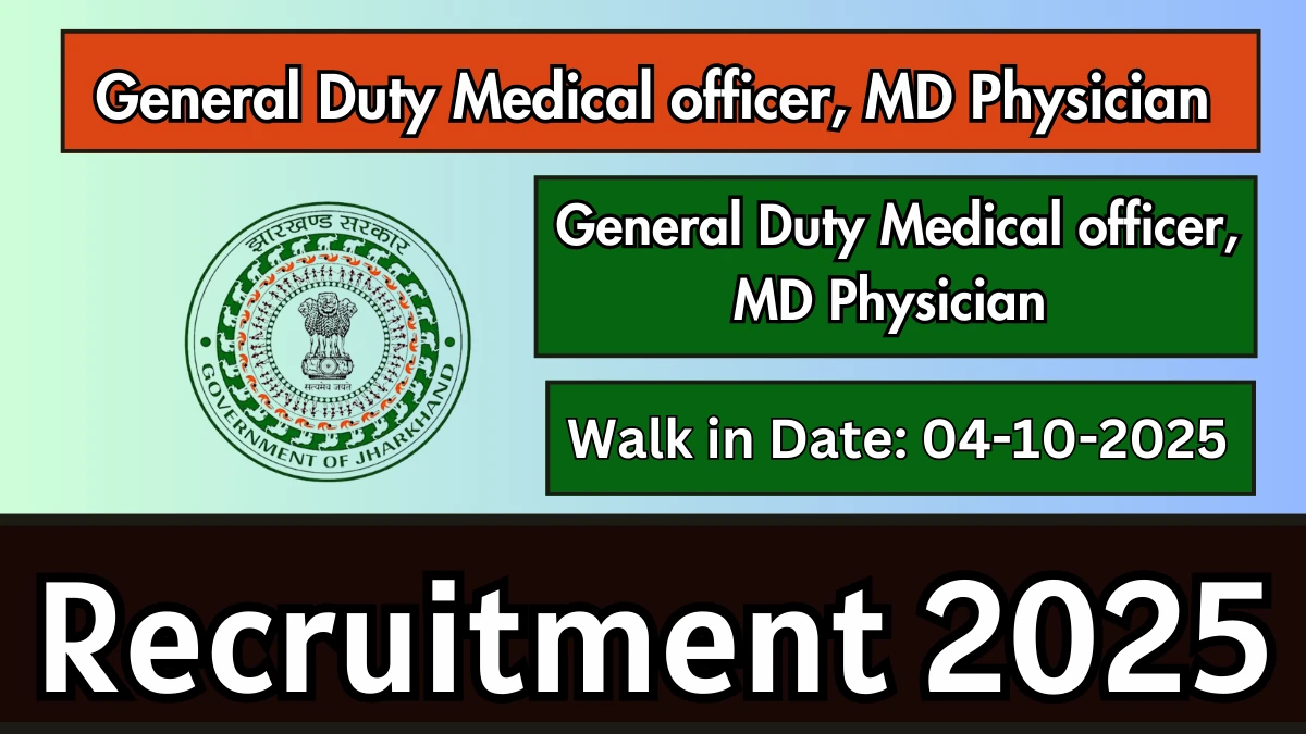 Civil Surgeon cum Chief Medical Office Simdega Recruitment 2025 – Walk ...