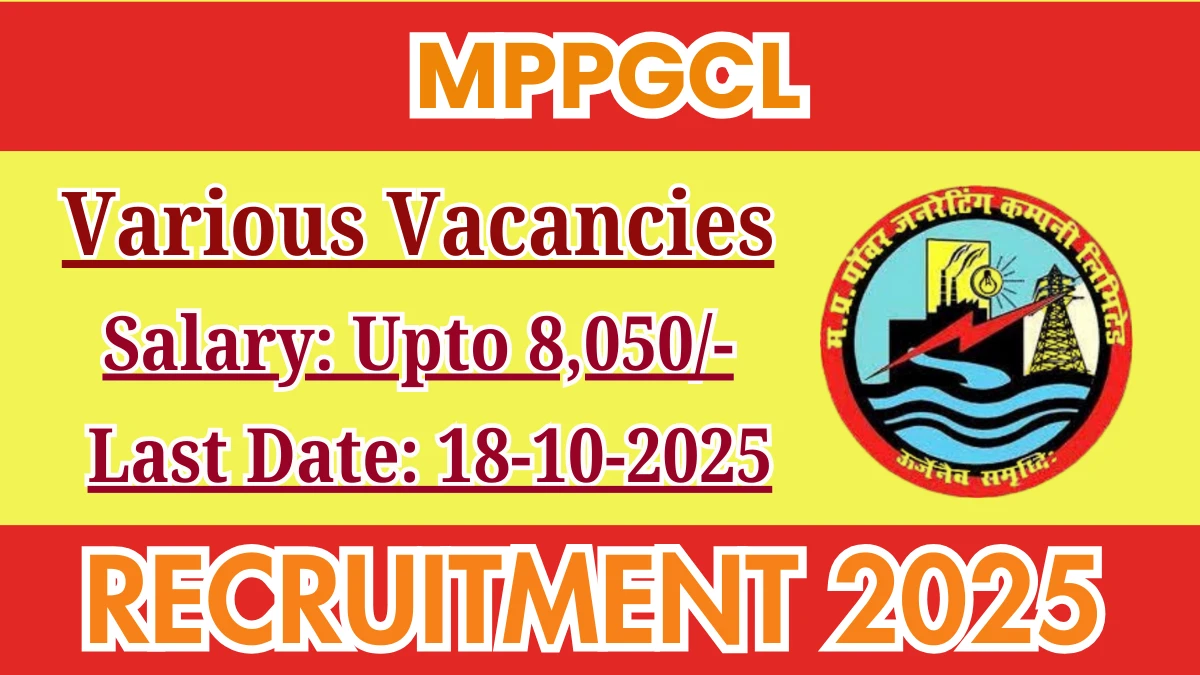 MPPGCL Recruitment 2025 - Apply Offline for 10 Electrician, Fitter and ...