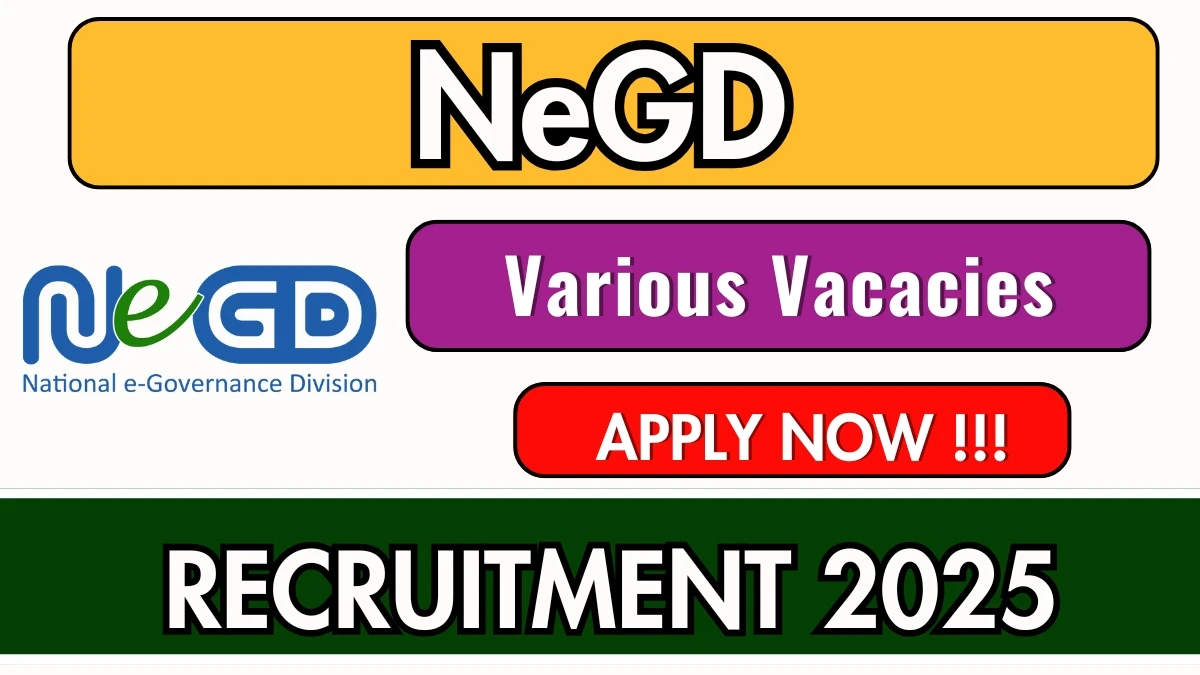 NeGD Recruitment 2025 - Apply Online for Full Stack Developer, Data ...