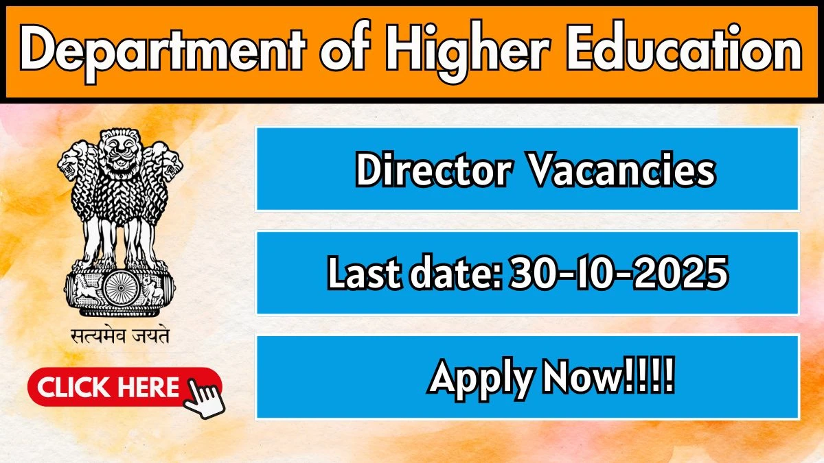 Department of Higher Education Director Recruitment 2025 - Apply Offline