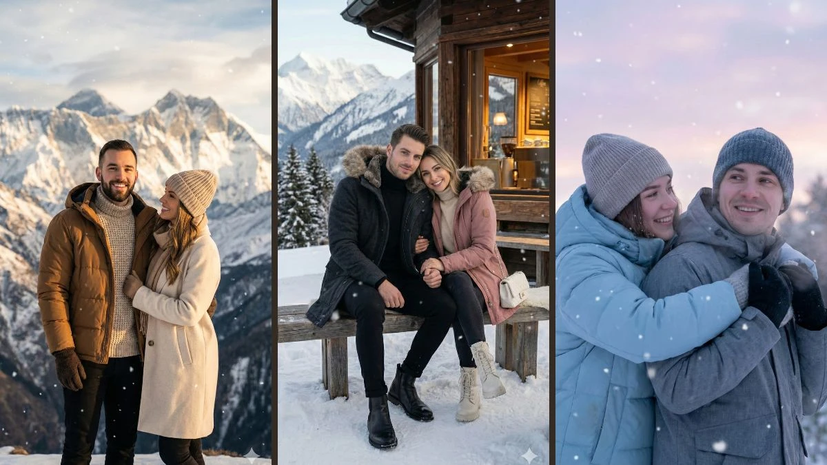 11 Viral Google Gemini AI Snow Photo Editing Prompts for Couples to ...