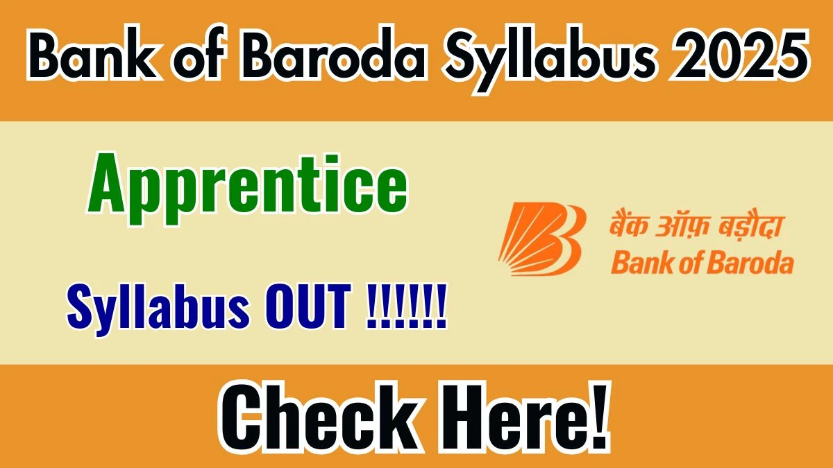 Bank of Baroda Apprentice Syllabus 2025 Out Direct Link to Download ...