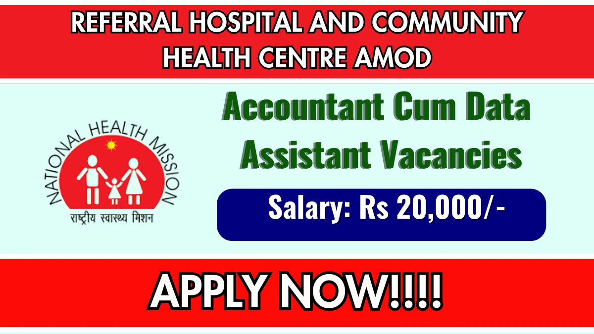 Referral Hospital and Community Health Centre Amod Recruitment 2025 ...