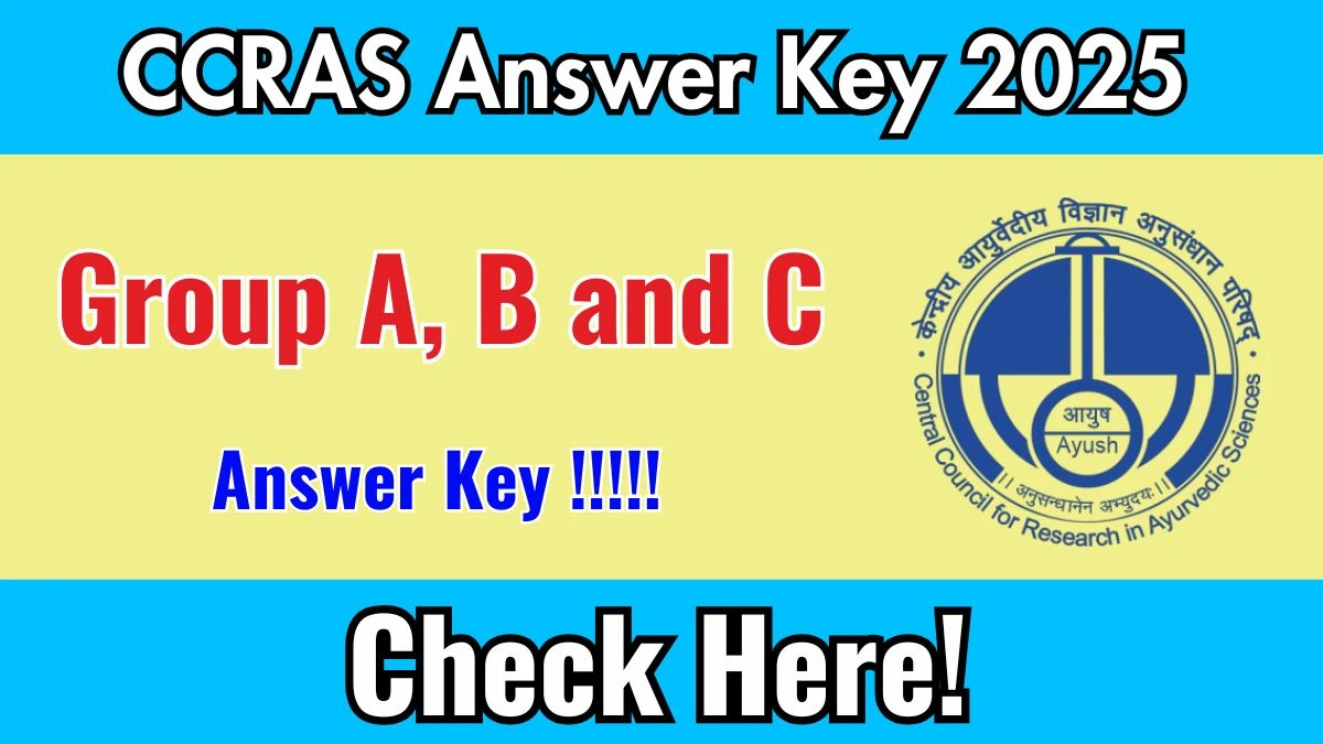 CCRAS Answer Key 2025: Group A, B & C PDF Download, Response Sheet ...