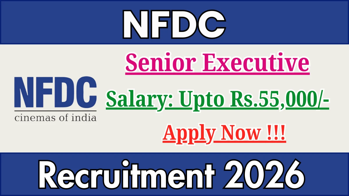 NFDC Senior Executive Recruitment 2026 - Apply Online