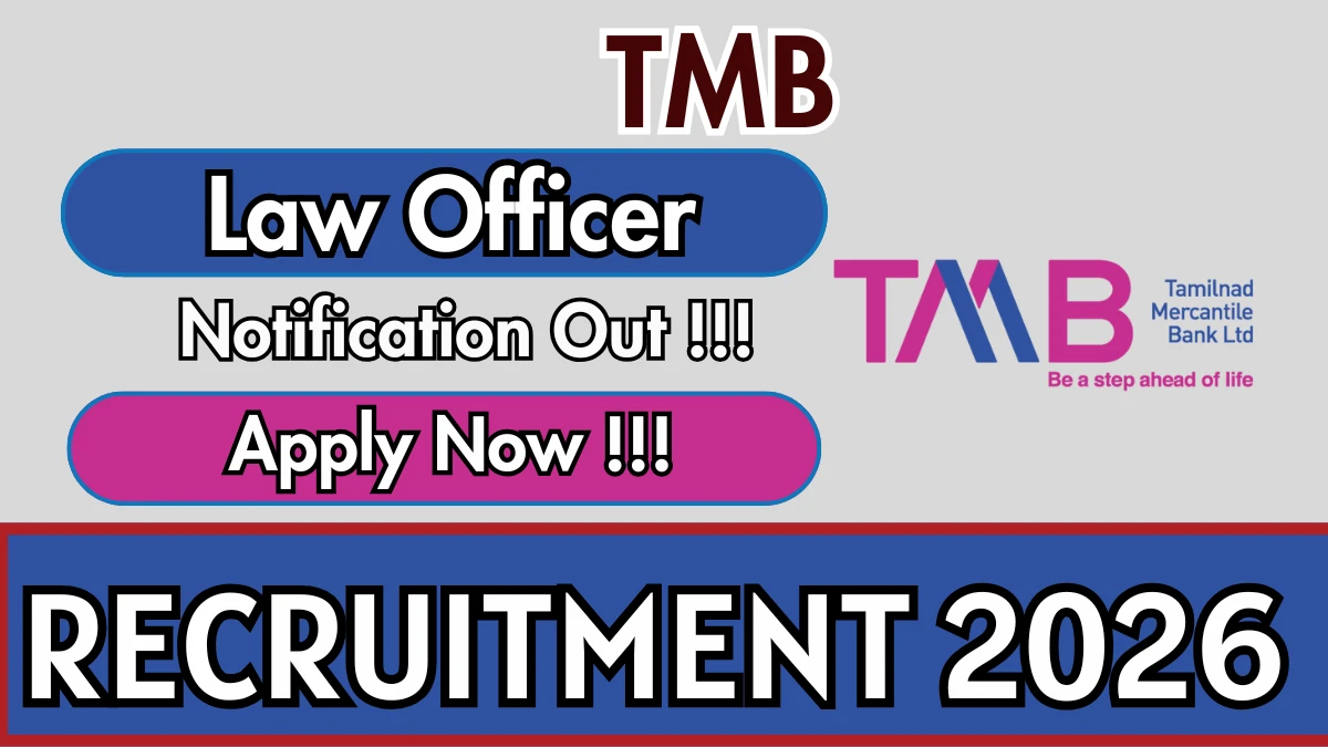 TMB Law Officer Recruitment 2026 - Apply Online