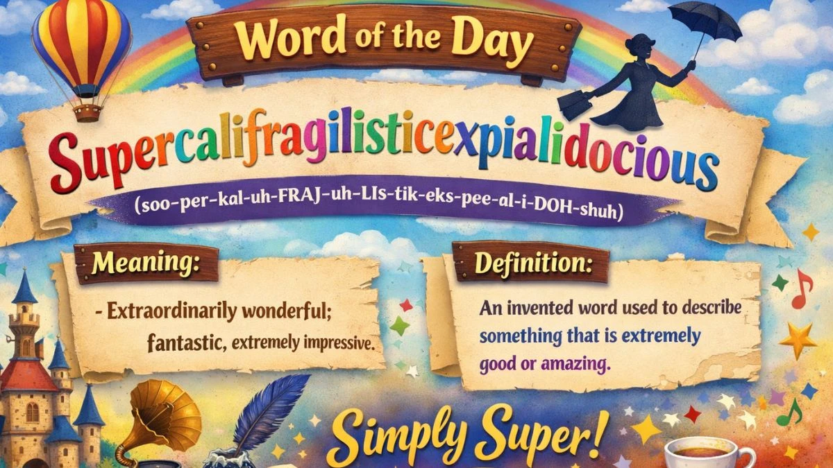Word of the Day: Supercalifragilisticexpialidocious with Meaning and ...