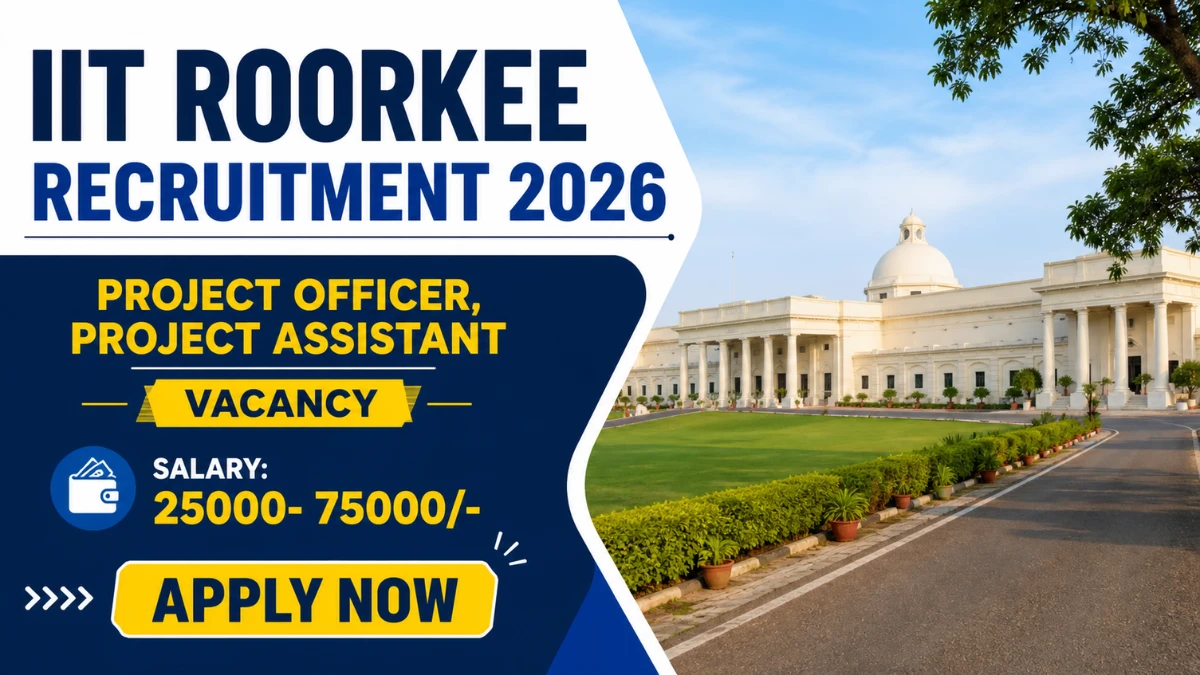 IIT Roorkee Recruitment 2026 - Walkin for Project Officer, Project ...