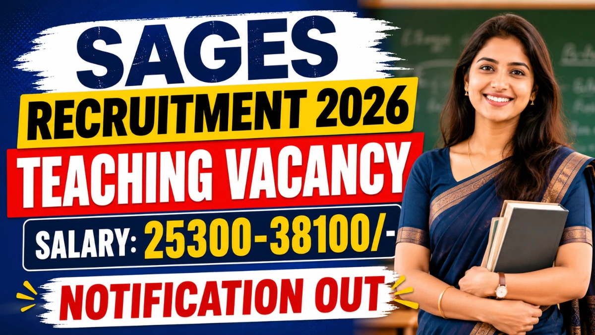 SAGES Teaching Recruitment 2026 - Apply Online for 57 Teacher, Computer ...