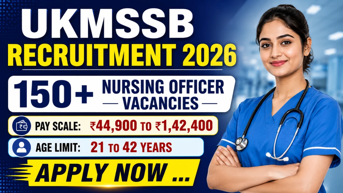 UKMSSB Nursing Officer Recruitment 2026 Notification Out - Apply Online ...